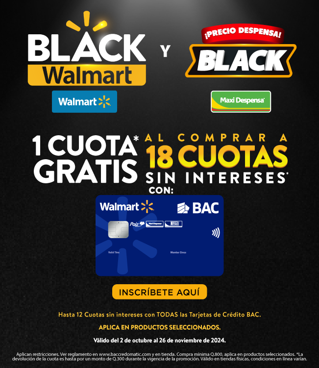 Tarjeta Walmart Platinum Mastercard | BAC Credomatic